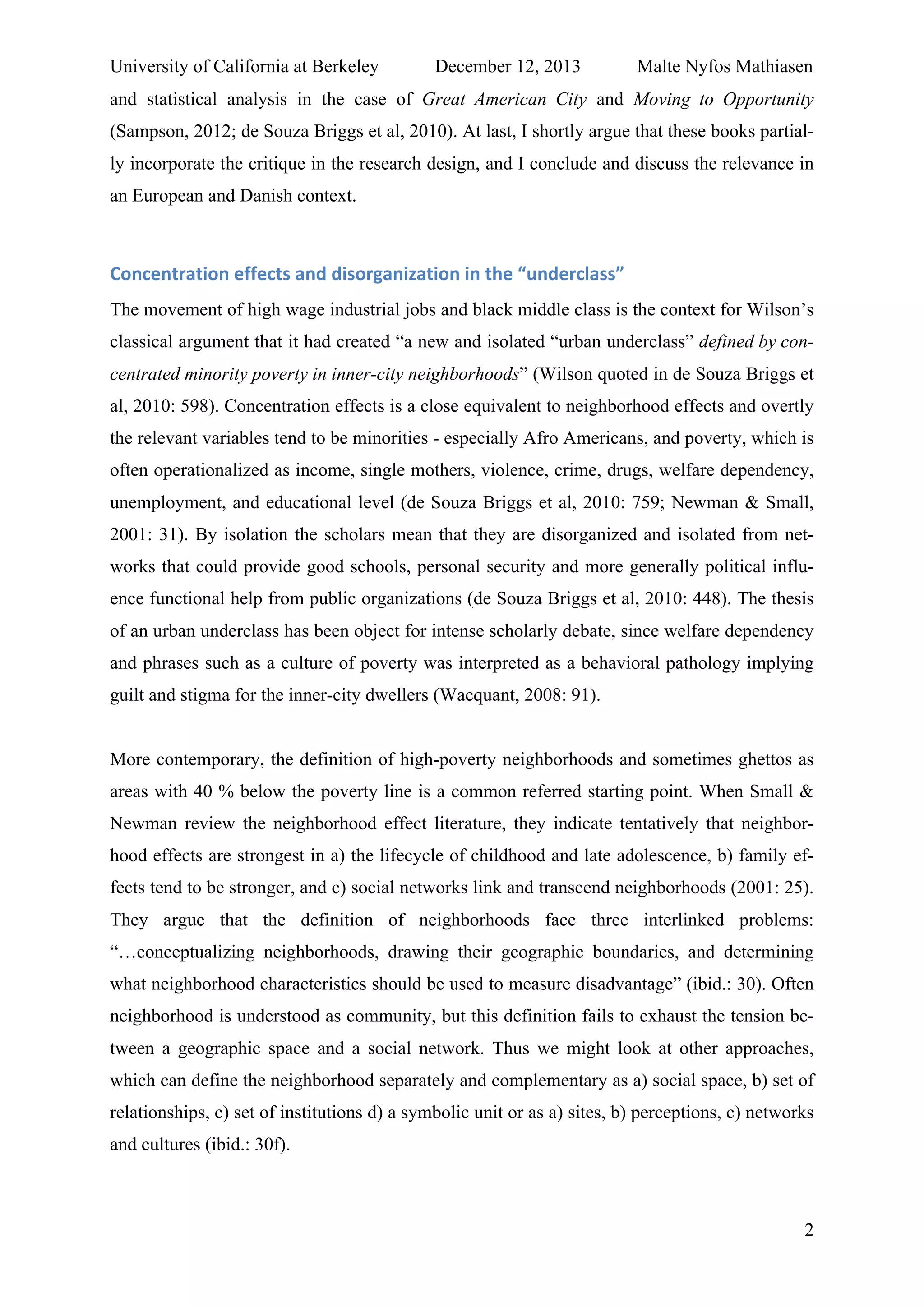 How Neighborhoods affect Choice and Well-being | PDF
