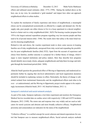 How Neighborhoods affect Choice and Well-being | PDF
