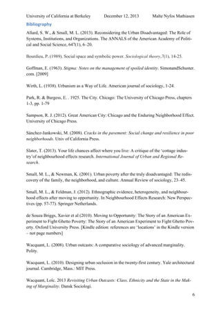 How Neighborhoods affect Choice and Well-being | PDF