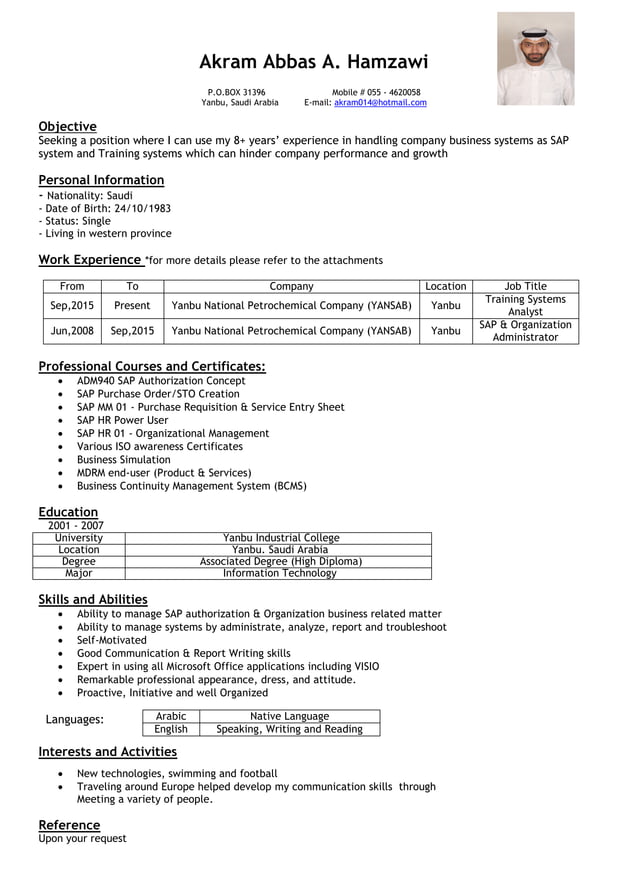 akram (cv) - Copy 2 | PDF