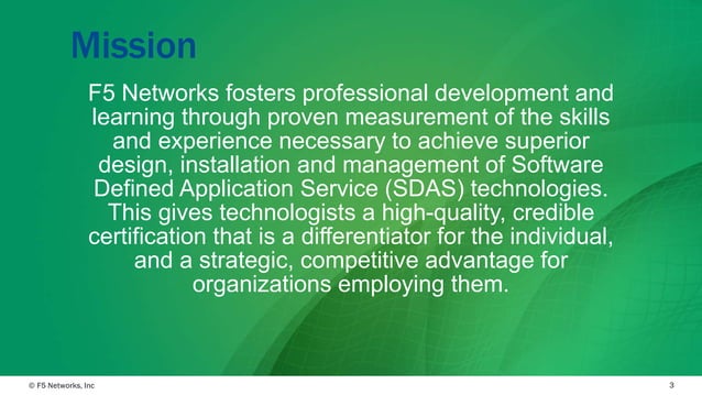 F5 Certified! Program Overview and Update | PPT