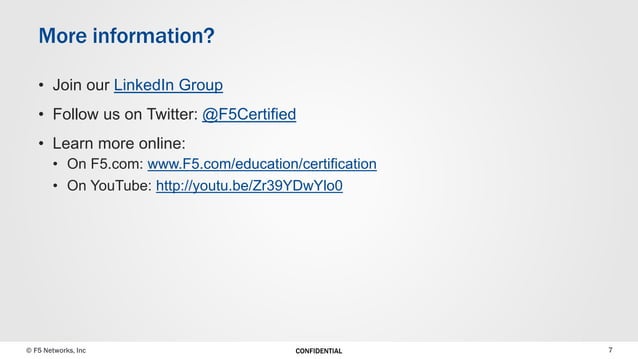 F5 Certified! Program Overview and Update | PPT