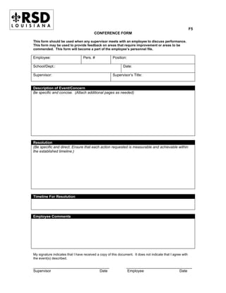 F5 conference form for all employees 7.25.09