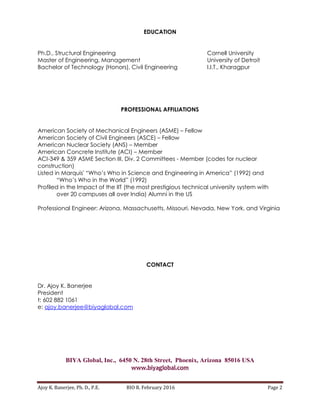 Ajoy_Banerjee_BIO | PDF