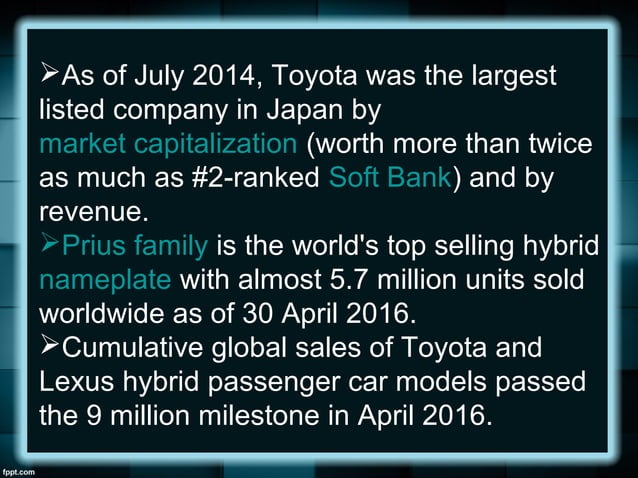 MARKET SEGMENTATION OF TOYOTA COROLLA | PPT