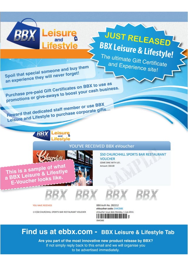 Leisure Lifestyle ticket sample flyer | PDF