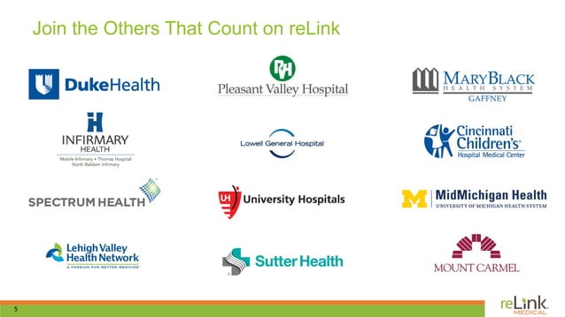 reLink Medical Overview 5 3 16 | PDF