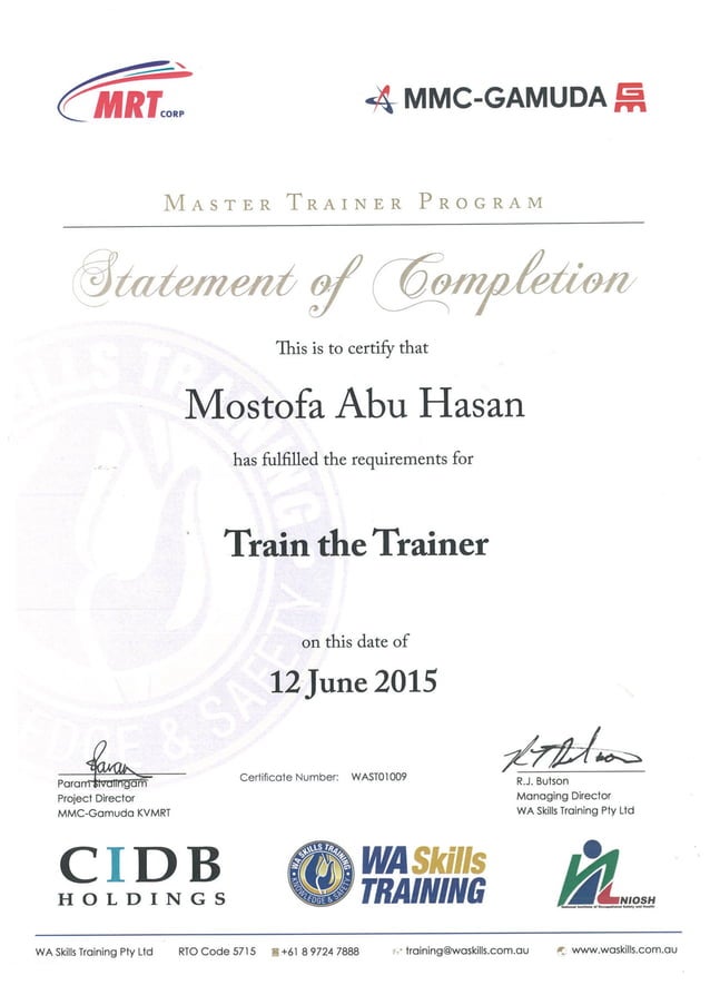 Certificate of TTT | PDF