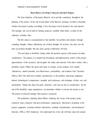 Project Management Paper | PDF