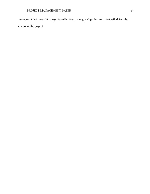 Project Management Paper | PDF