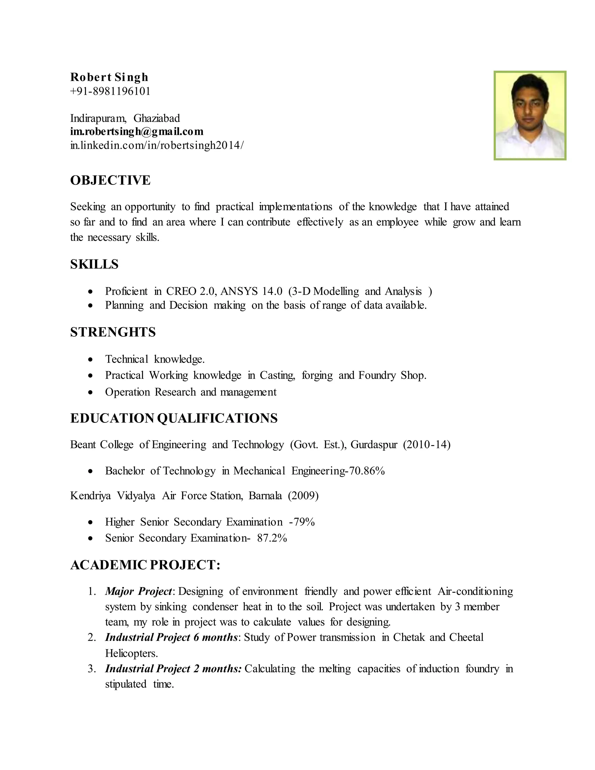 Robert Resume Delhi | PDF