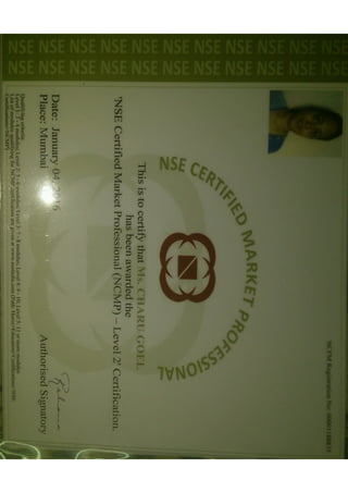 NSE certified market professional | PDF