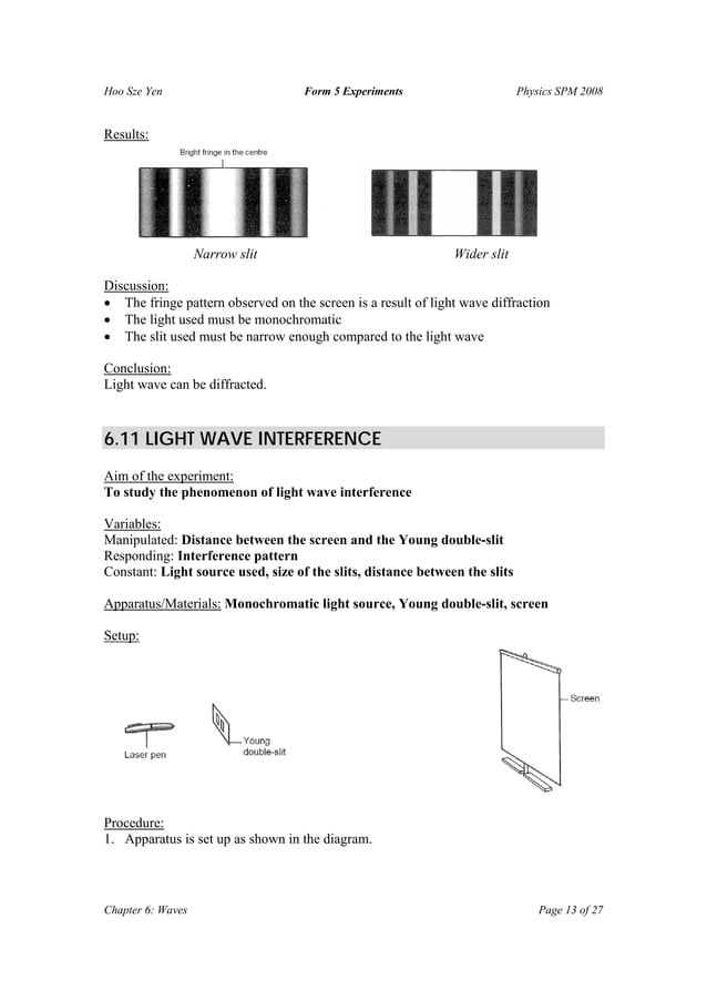 F5 Physics Experiment List | PDF | Physics | Science