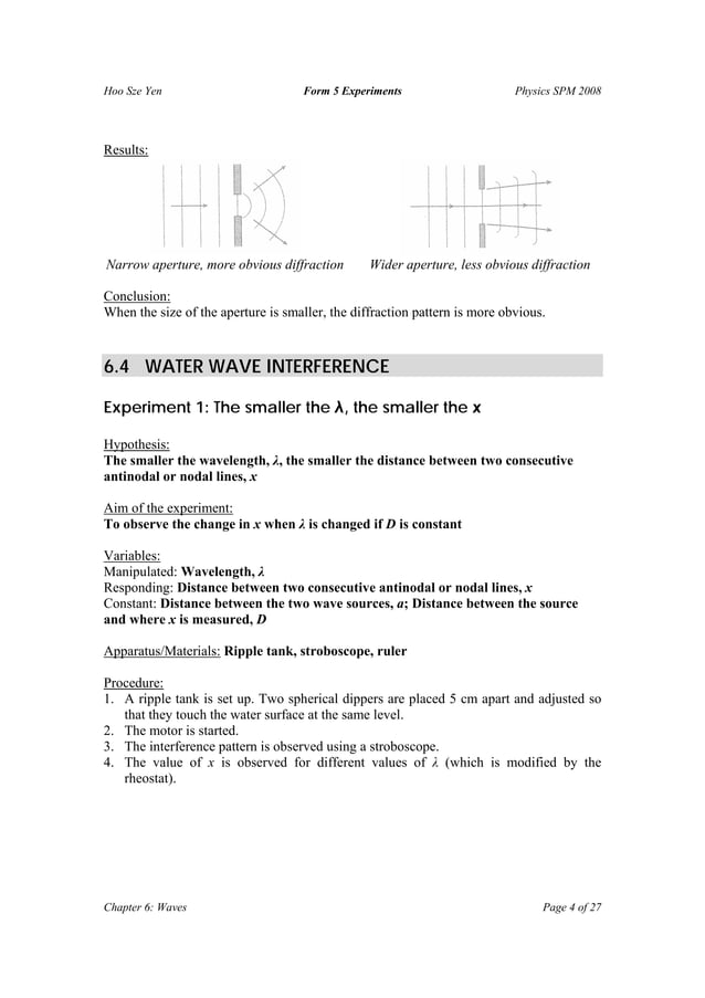F5 Physics Experiment List | PDF | Physics | Science