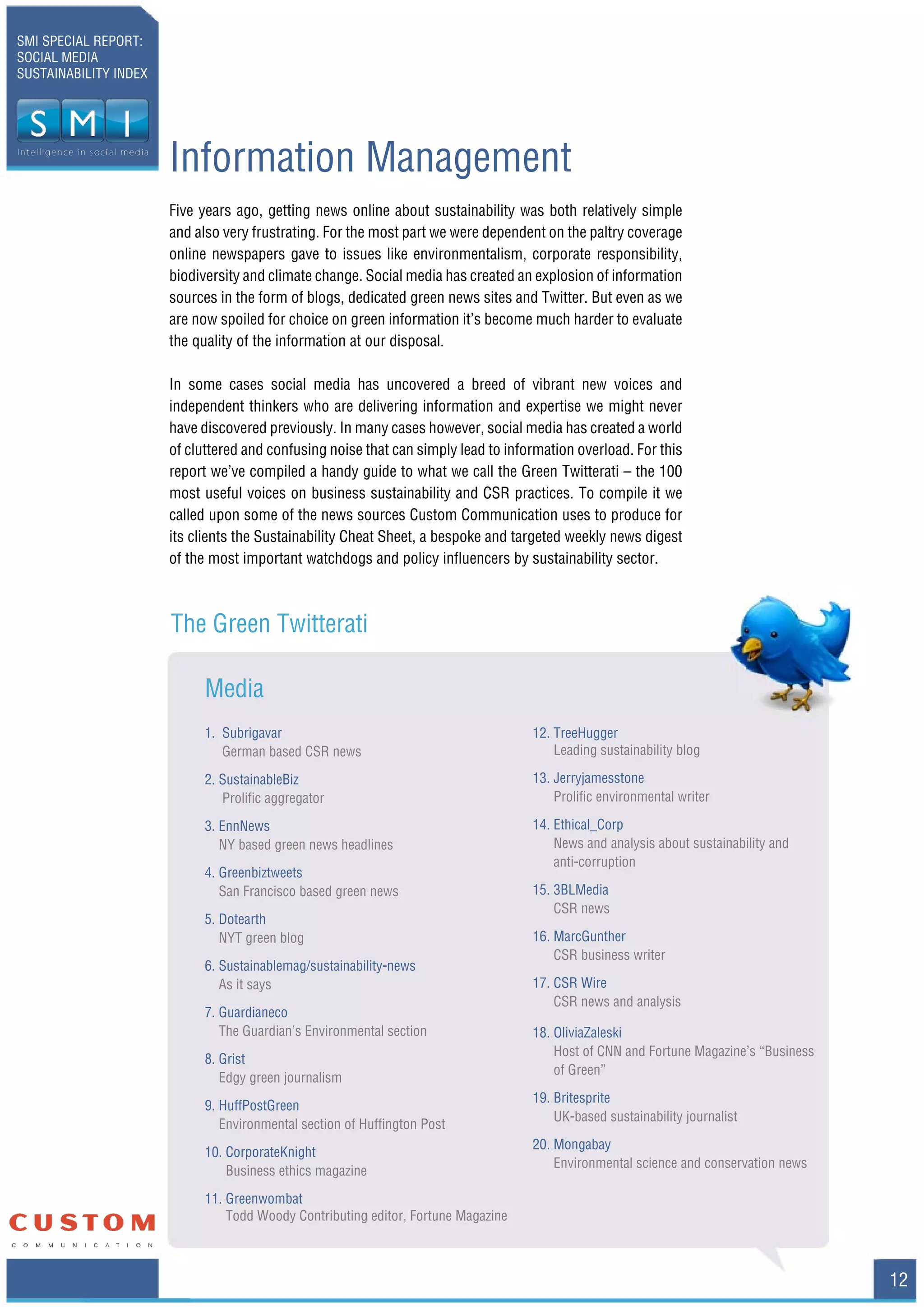 2010 sustainability index | PDF