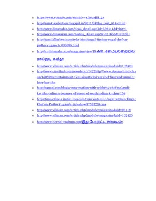 Reviews about Chef Malgudi Kavitha | PDF