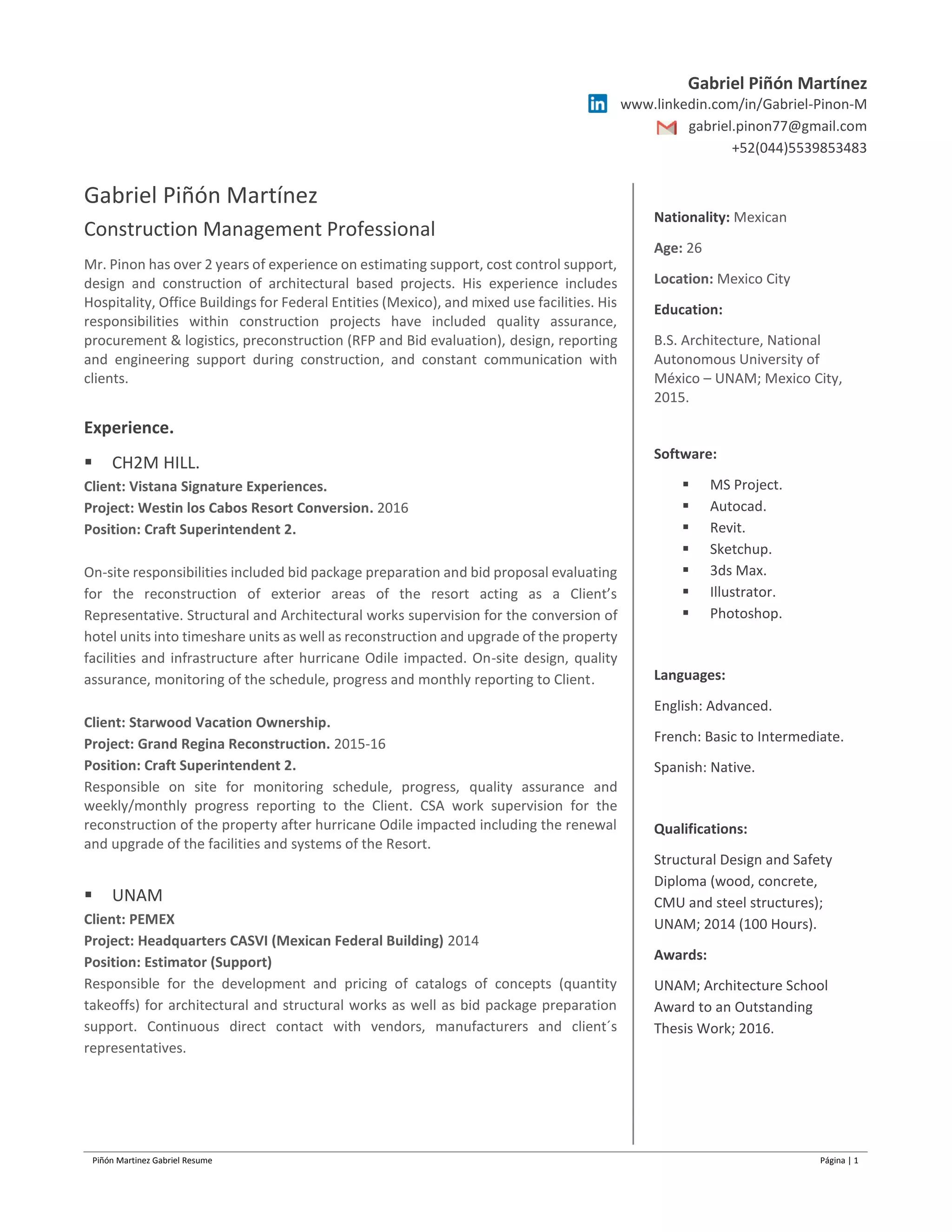 Gabriel Piñón Resume_00 | PDF