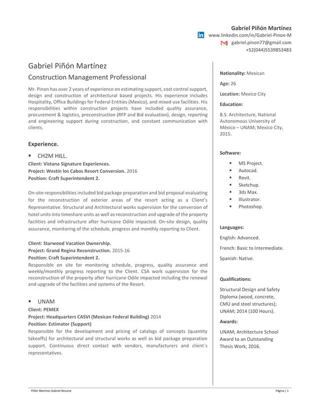 Gabriel Piñón Resume_00 | PDF