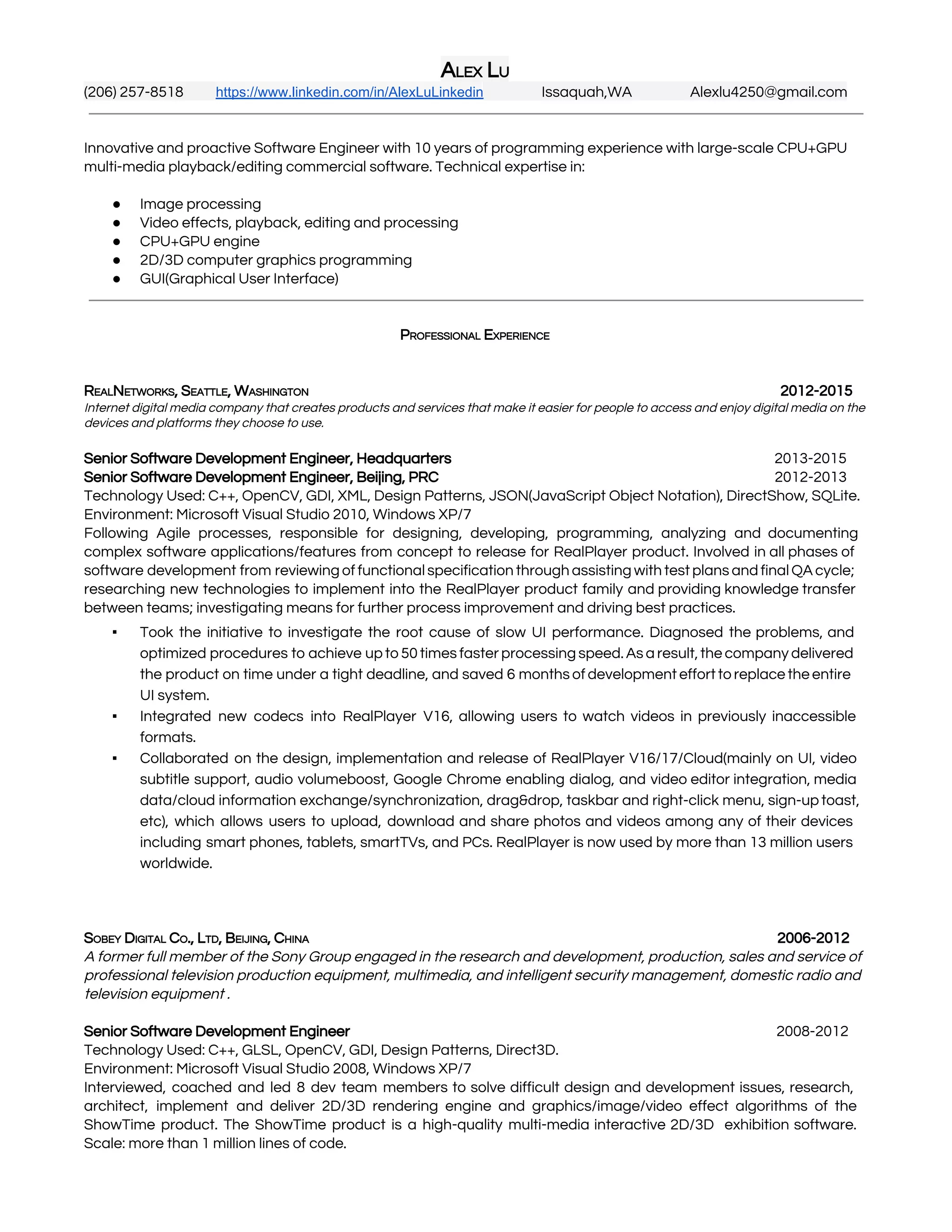 AlexLu_Resume | PDF