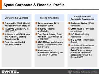 Syntel Risk Support Overview | PPTX