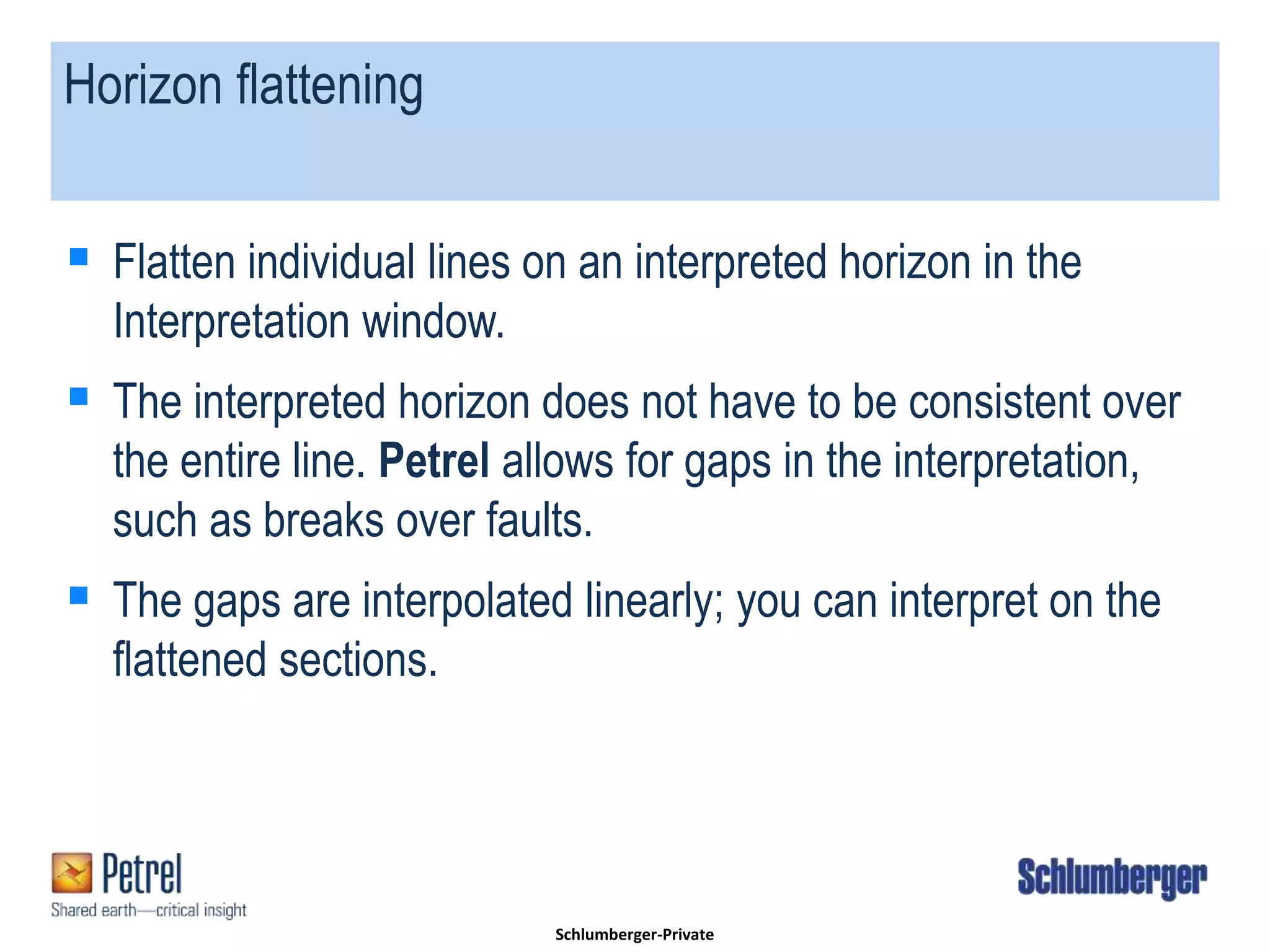 Petrel F 5 horizon interpretation 2018 v1.0 | PPTX