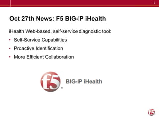 F5 iHealth Presentation 10 22-10 | PPT