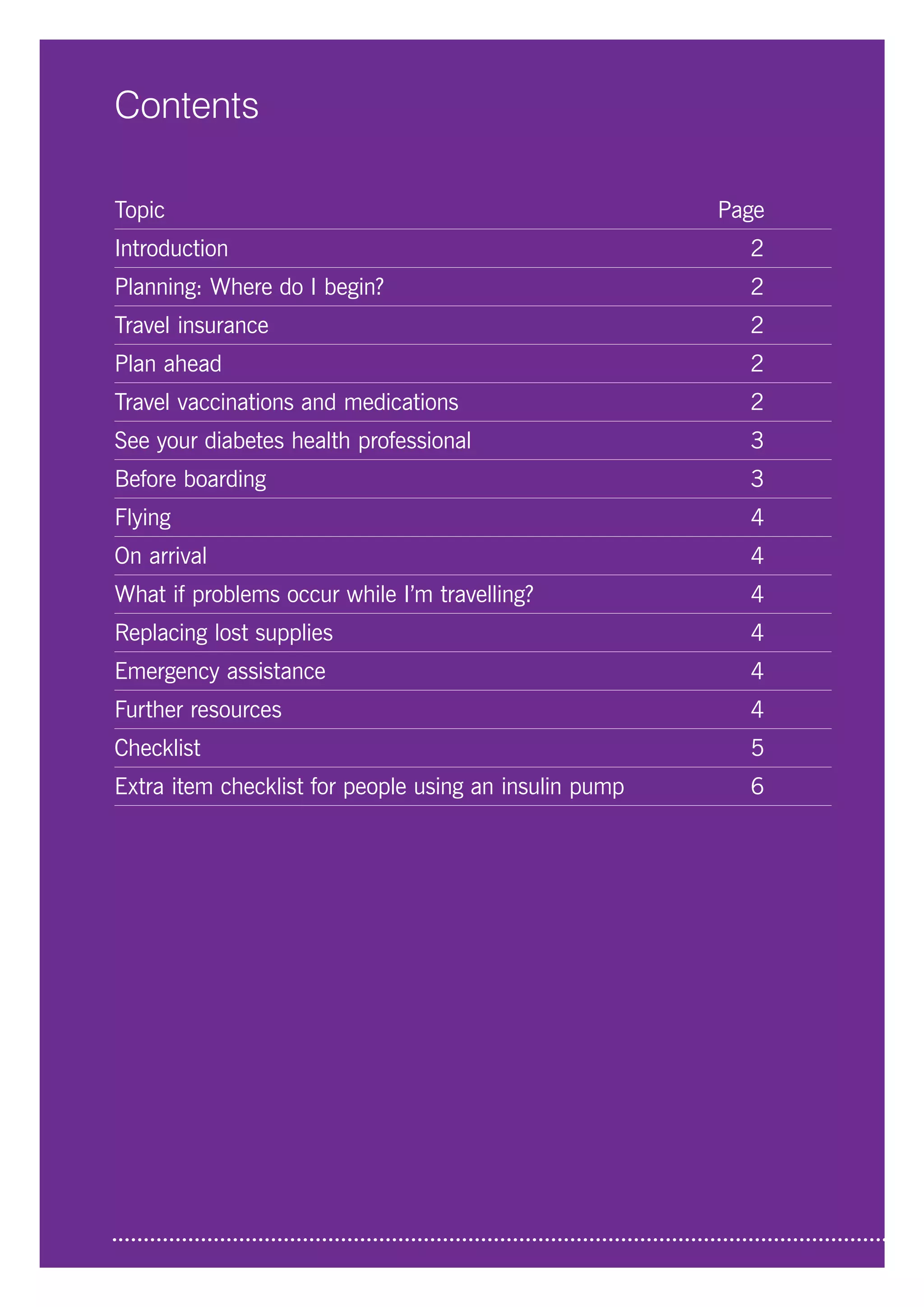 F5 ndss travelling and type1 diabetes | PDF