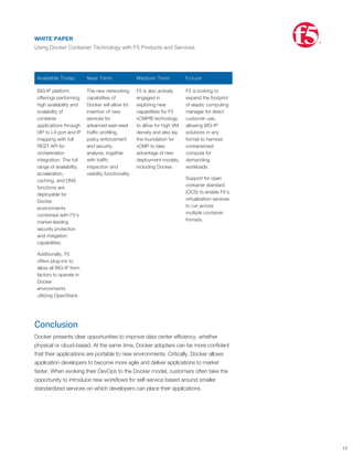 Using Docker container technology with F5 Networks products and services | PDF