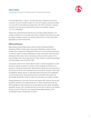 Using Docker container technology with F5 Networks products and services | PDF