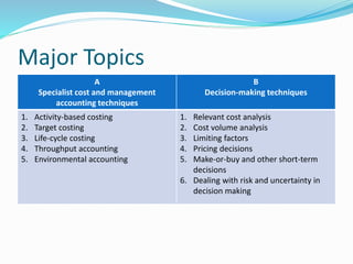 Performance Management - ACCA - F5 | PPTX