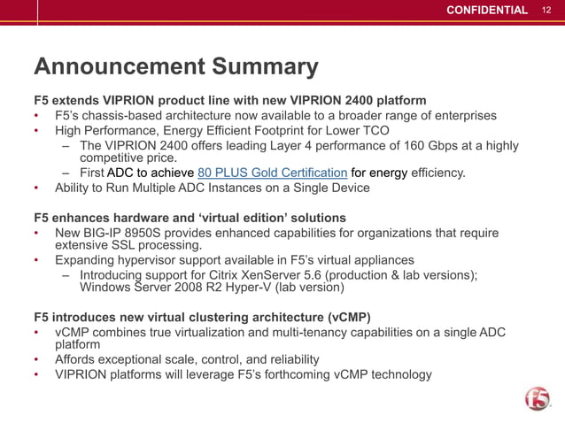 VIPRION 2400 and vCMP | PPT