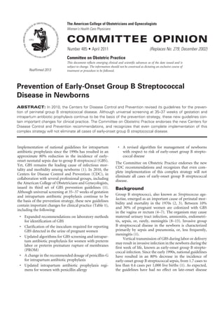 PHÒNG NGỪA NHIỄM TRÙNG SƠ SINH SỚM GBS | PDF | Pregnancy | Reproductive ...