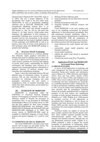 Application of GIS and MODFLOW to Ground Water Hydrology- A Review | PDF
