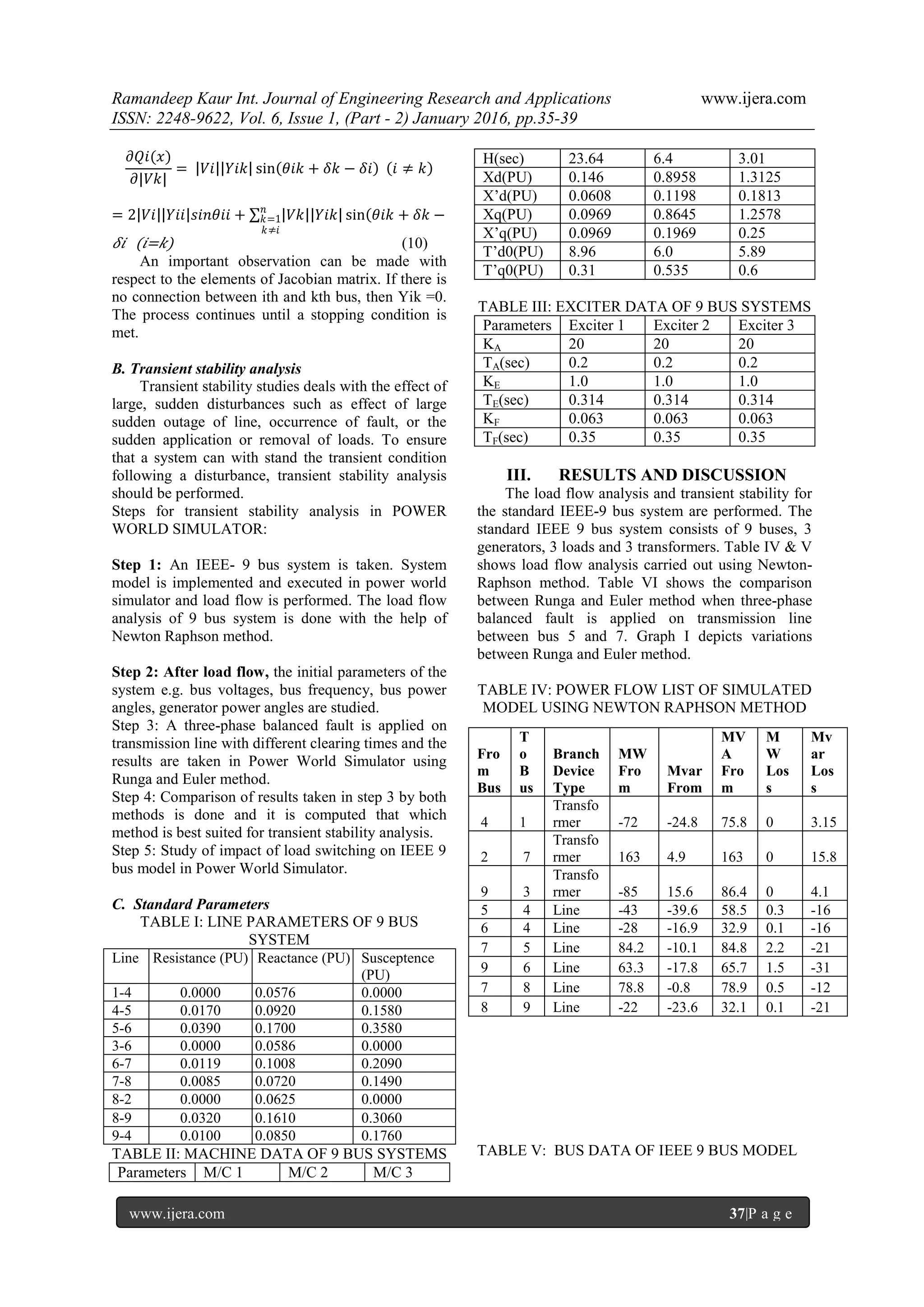 Transient Stability Analysis of IEEE 9 Bus System in Power World Simulator | PDF