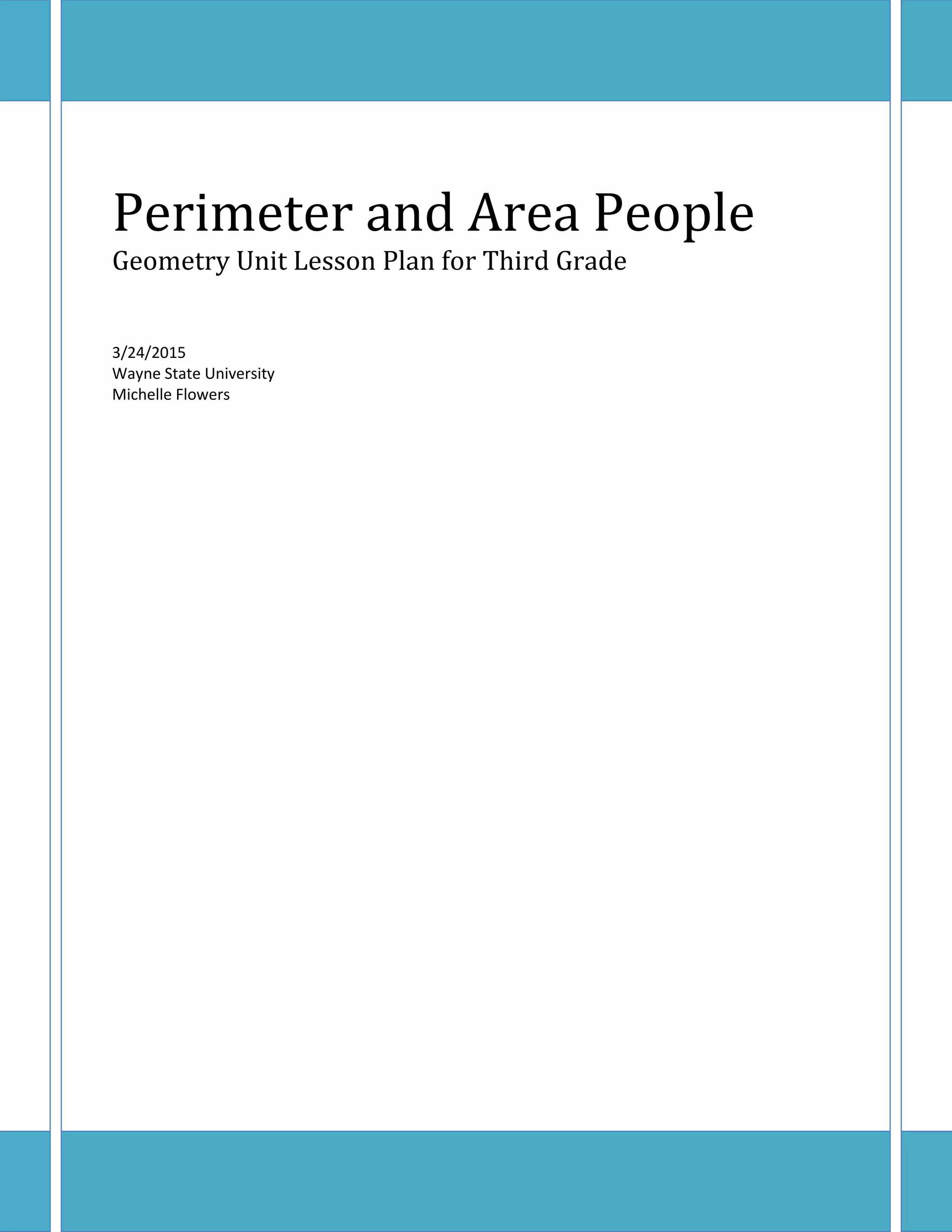 Perimeter and Area People Lesson Plan M FLowers | PDF