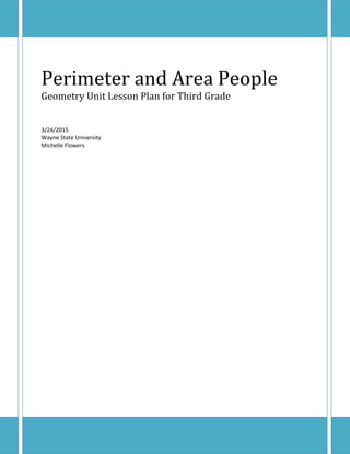 Perimeter and Area People Lesson Plan M FLowers | PDF | Educational ...