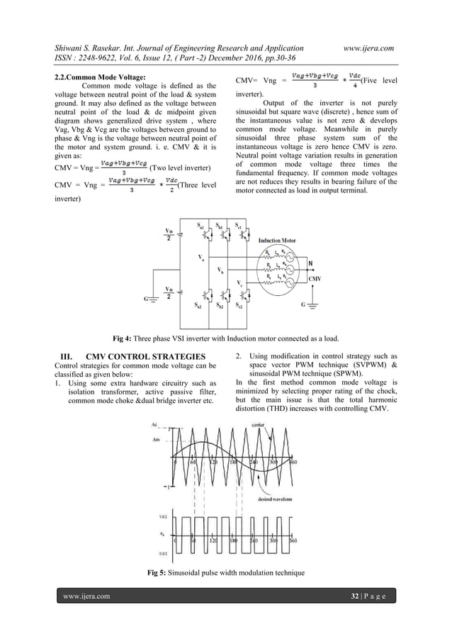 Common Mode Voltage Control In Three Level Diode Clamped Inverter Pdf