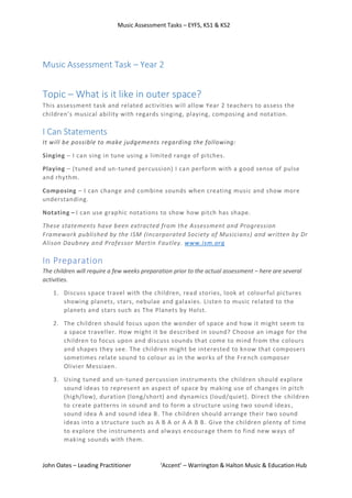 EYFS_KS1_KS2_Music Assessment Tasks - John Oates | PDF