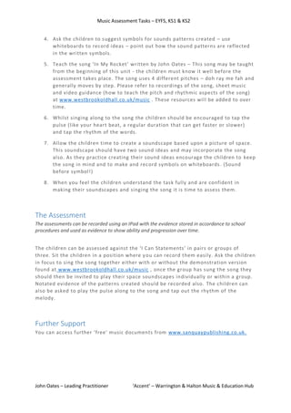 EYFS_KS1_KS2_Music Assessment Tasks - John Oates | PDF