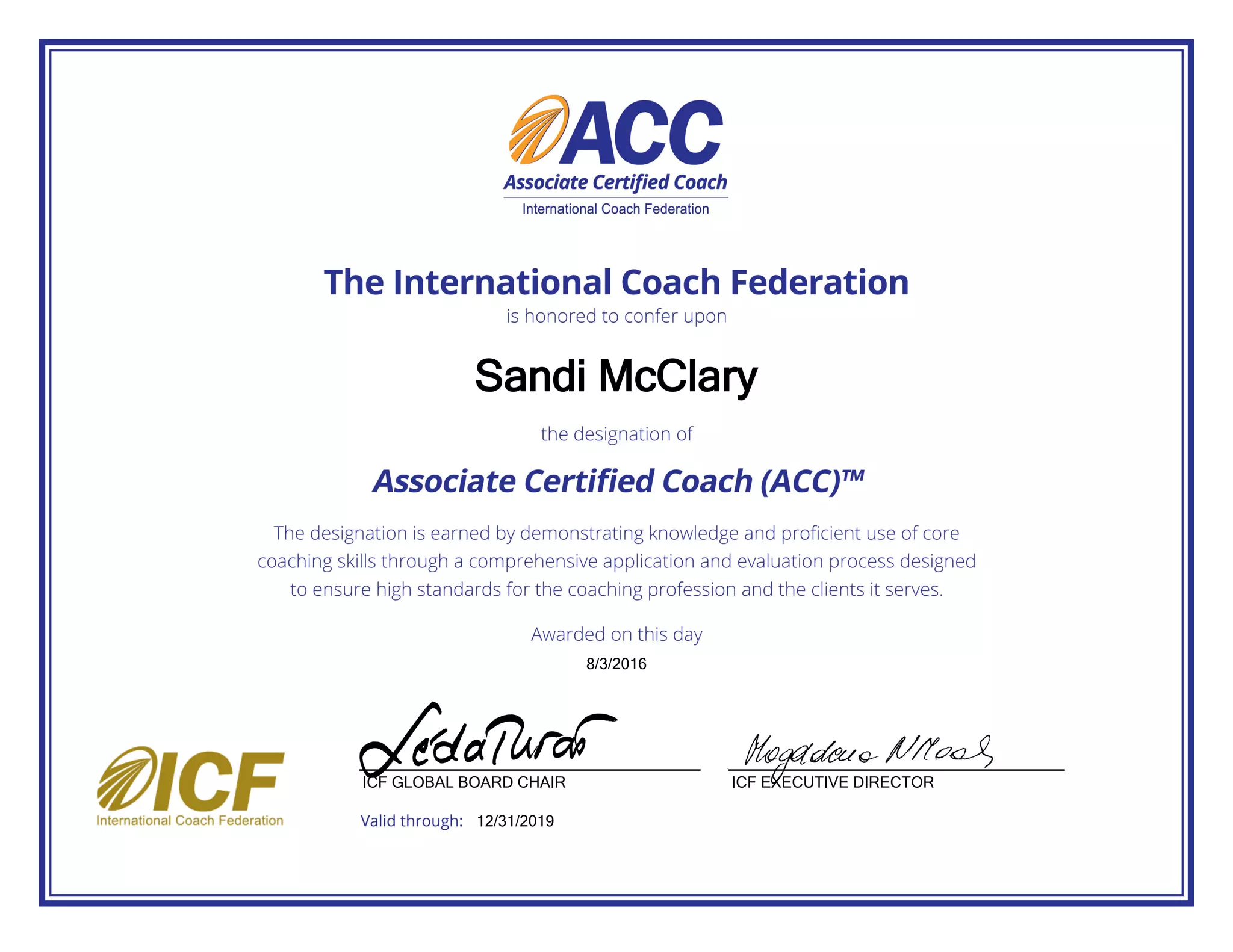 ICF Certificate | PPT