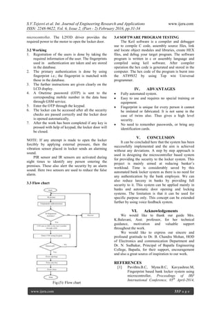 Intellectual Bank Locker Security System | PDF