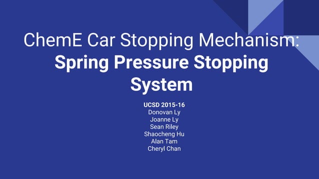 CHEM-E CAR FALL 2015 (Spring) | PDF | Commodities | Economy