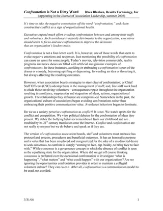 Confrontation is Not a Dirty Word | PDF