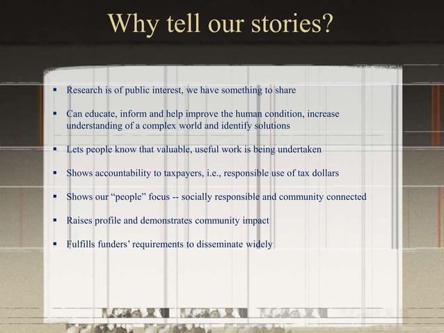 Telling Our Stories 5Mar14 | PPT