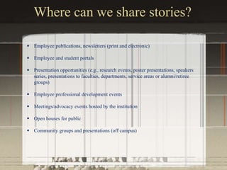 Telling Our Stories 5Mar14 | PPT