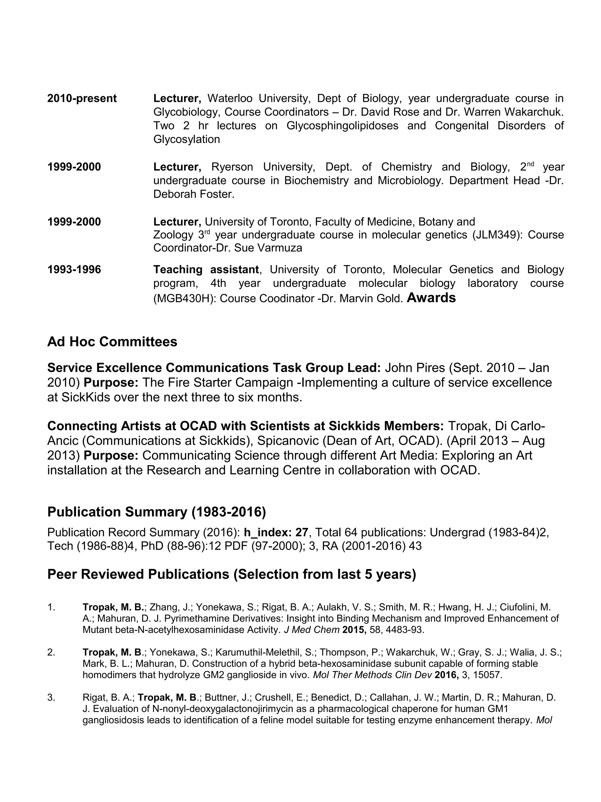 tropak cv linkedin | DOC | Genetics | Science