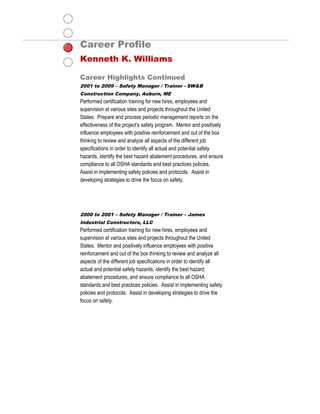 NEW Resume Format (K. Williams)2016 - Plain | PDF