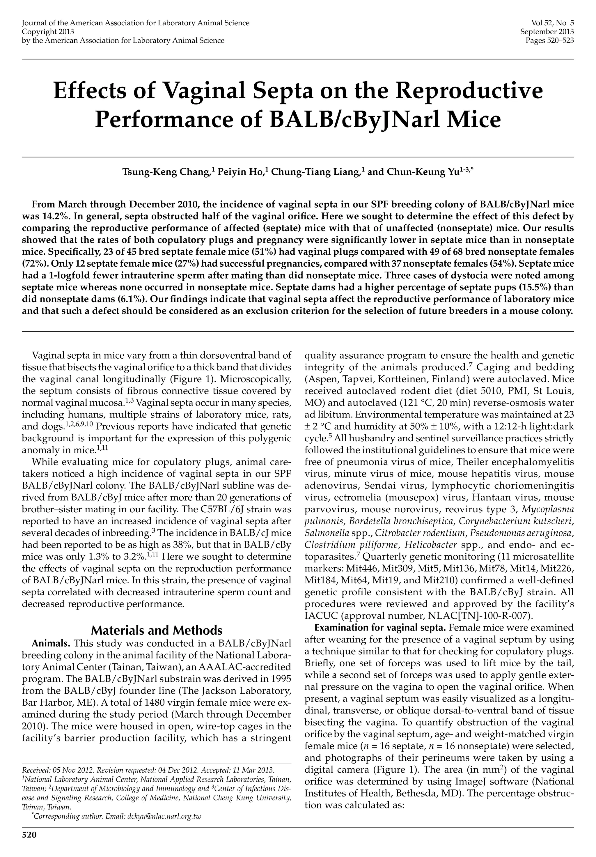 2013Effects of Vaginal Septa | PDF