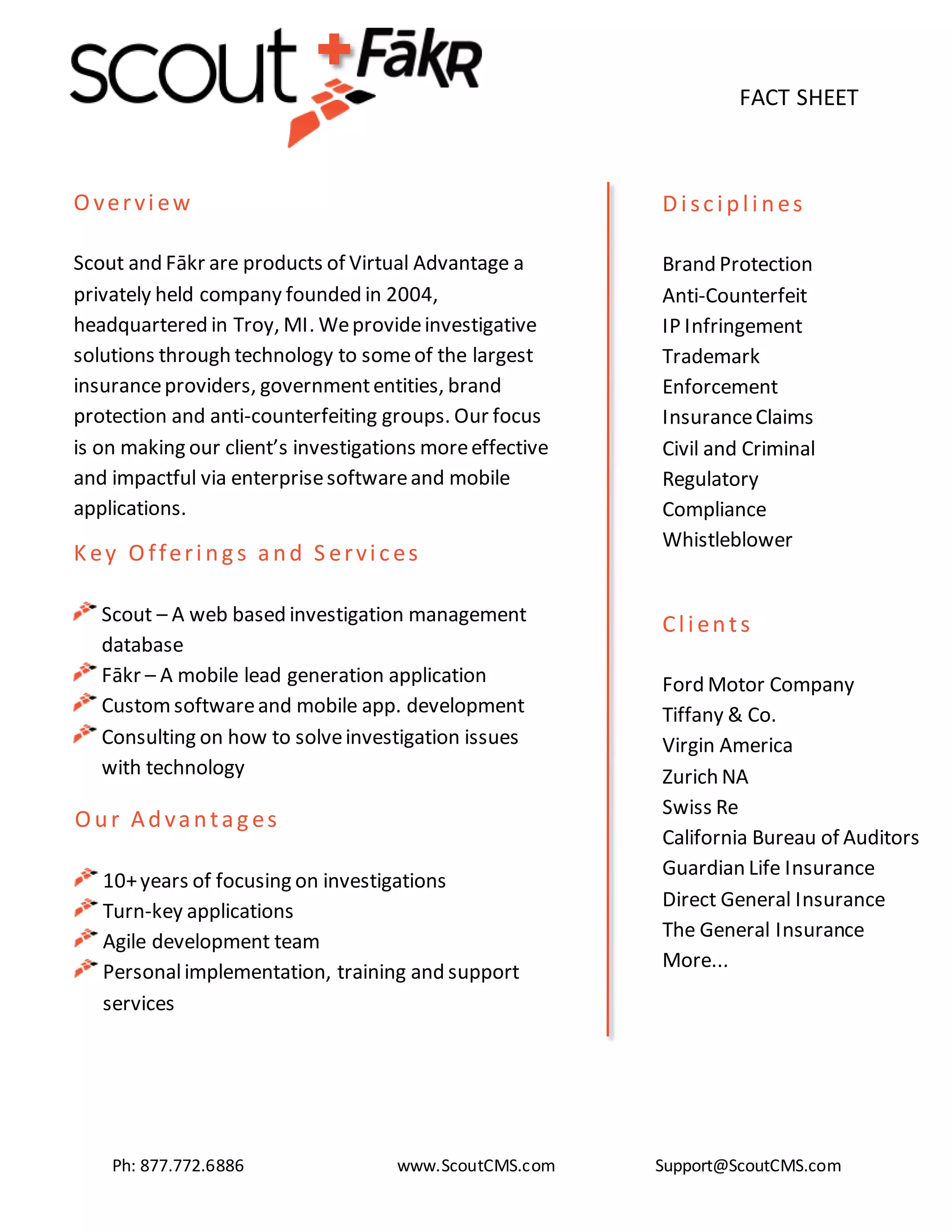 Scout + Fakr Fact Sheet V3 | DOCX | Computer Software and Applications ...