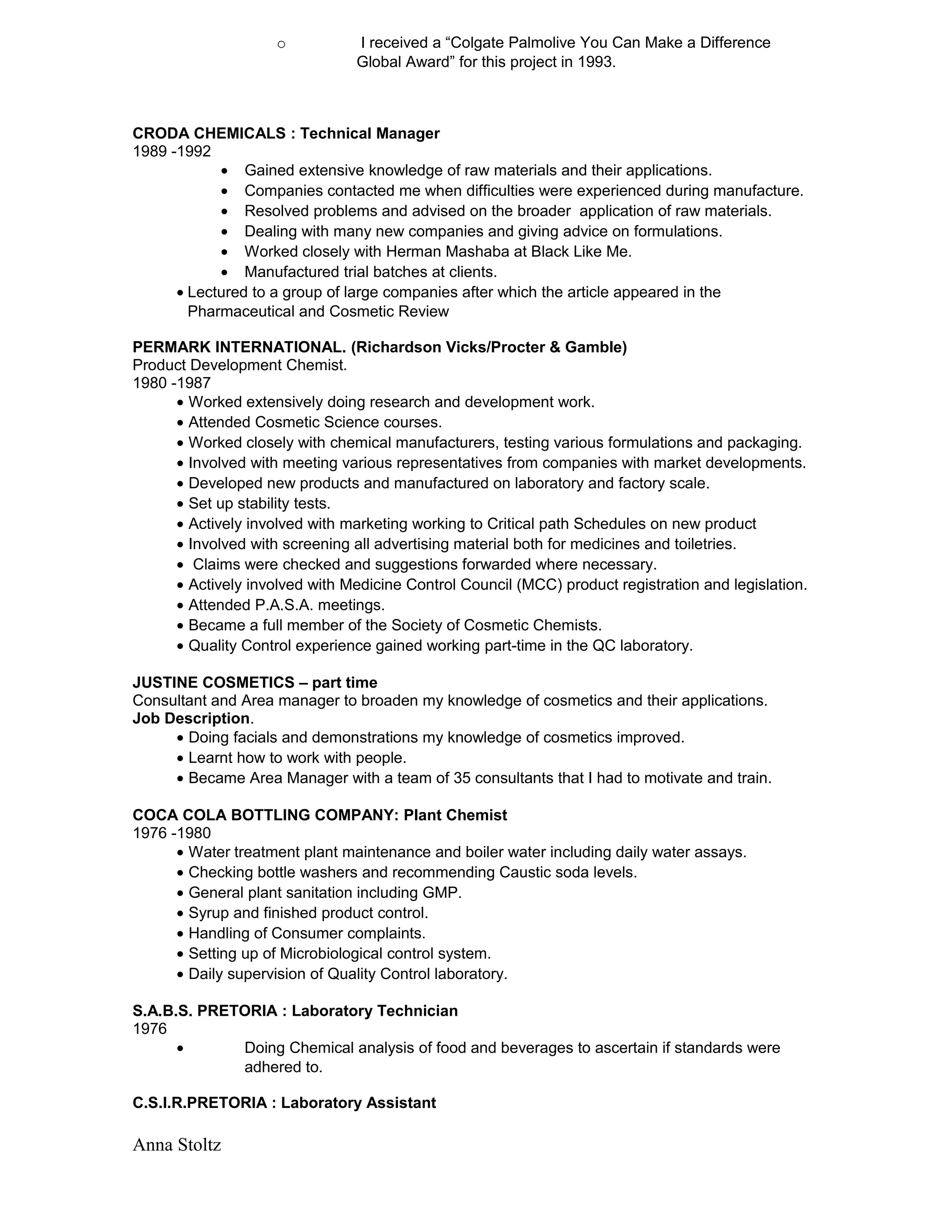 Anna CV February 2017 | DOC